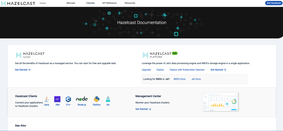 Hazelcast Developer Docs (2022) | DevPortal Awards